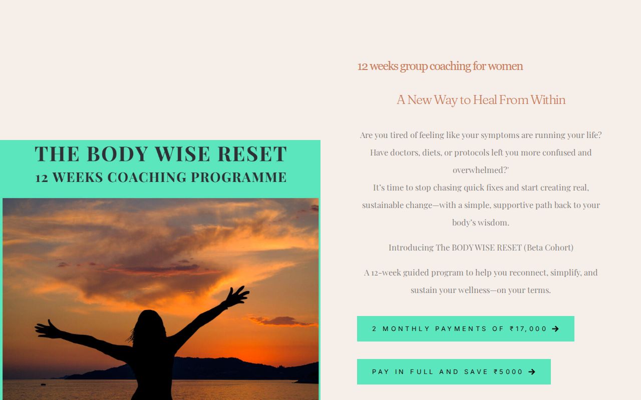 Join The Body Wise Reset™ – 12-Week Wellness Program for Women with ...